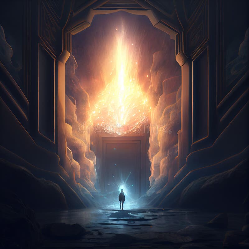 Generative AI:portal To Another Dimension Stock Illustration ...