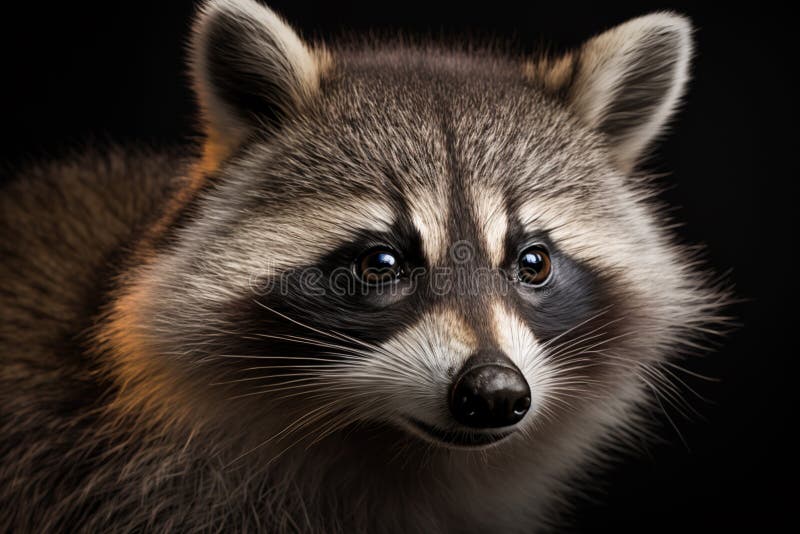 Generative AI. Portrait of a Brown Raccoon Stock Illustration ...