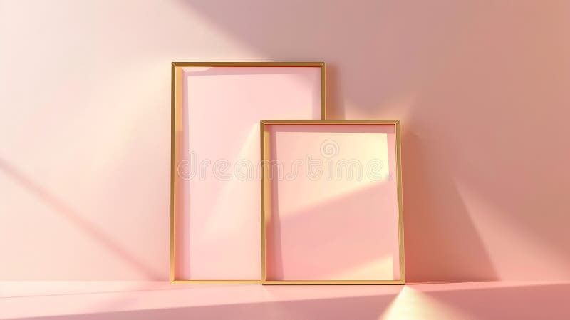 Generative AI Poster Frame Mockup Business Concept. Stock Image - Image ...