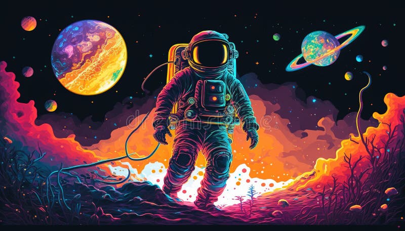 Trippy Space Drawing