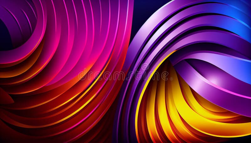 Generative AI, Radiant Rhapsody: Abstract Background with Two Vibrant ...