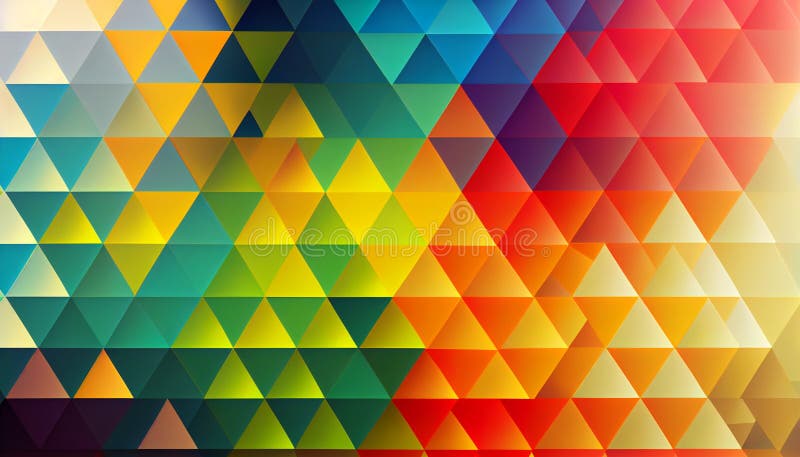 Generative AI, Rainbow Triangles - Abstract Background Stock ...