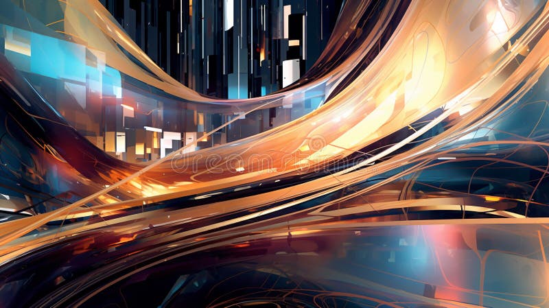 Generative AI, Reflections Unbound Stock Illustration - Illustration of ...