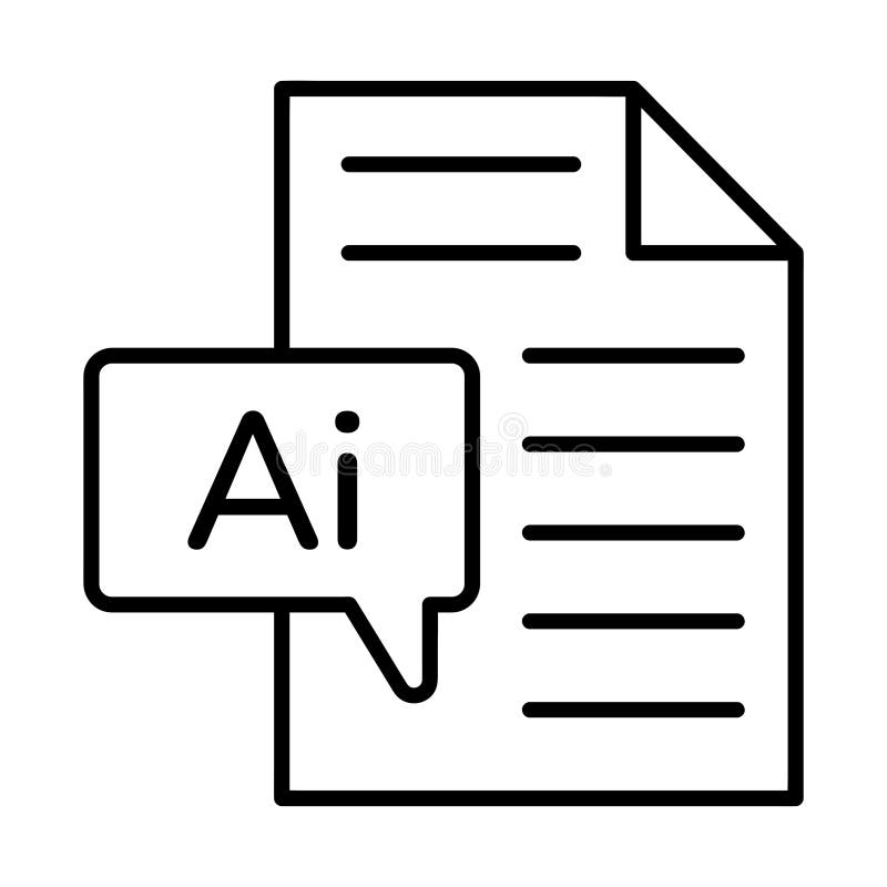 Generative AI report icon stock illustration. Illustration of black ...