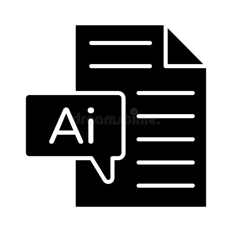 Generative AI report icon stock vector. Illustration of generate ...