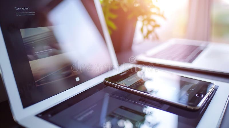 Generative AI Responsive Web Page Layout on Computer Tablet and Smart ...