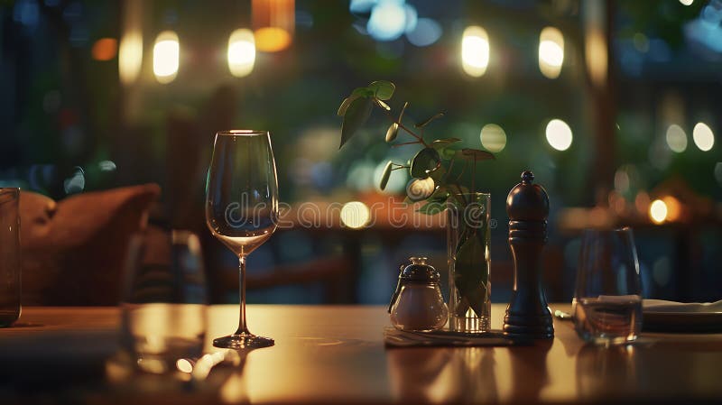 Generative AI Restaurant Blurred Background Business Concept. Stock ...