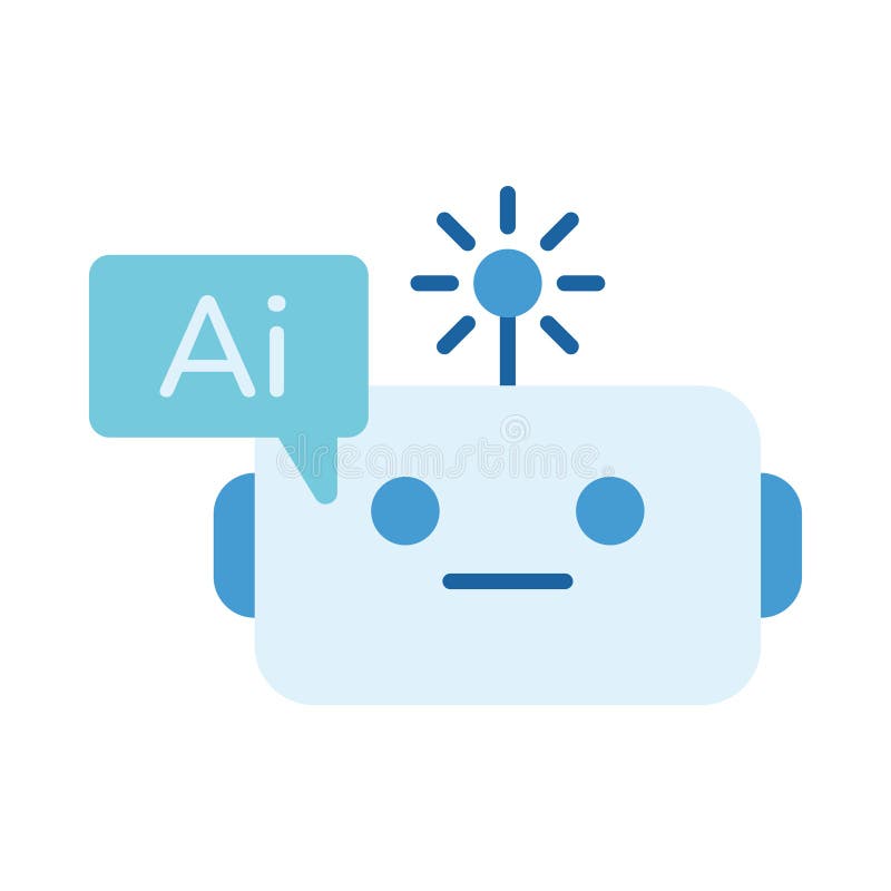 Generative AI Robot Chatbot Icon Stock Vector - Illustration of vector ...