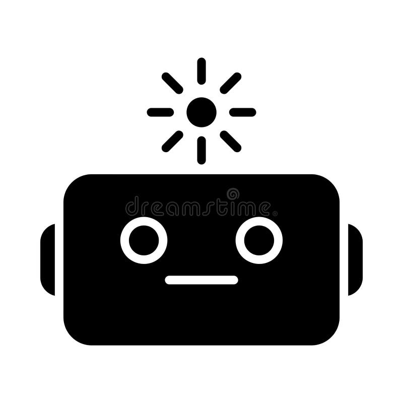 Generative AI robot icon stock illustration. Illustration of future ...