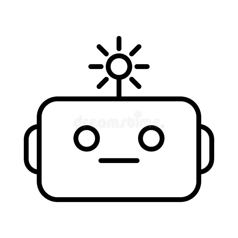 Generative AI robot icon stock illustration. Illustration of data ...