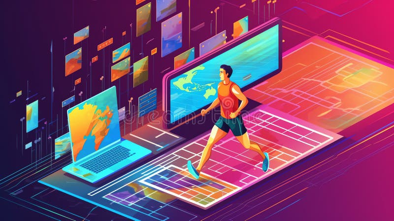 Generative AI Running Infographics- Stock Illustration - Illustration ...
