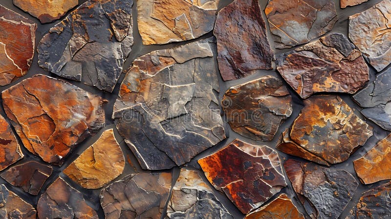 Generative AI Rustic Brown Red Stone Texture Random Parking Tile Design ...
