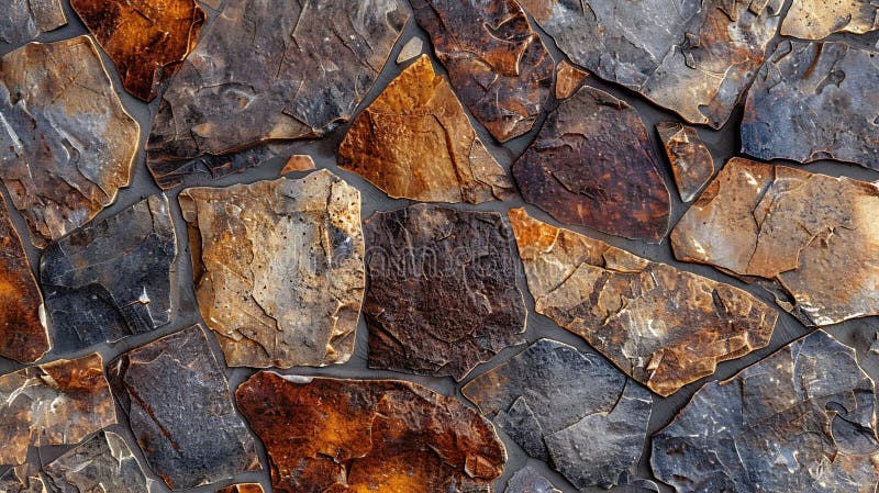 Generative AI Rustic Brown Red Stone Texture Random Parking Tile Design ...