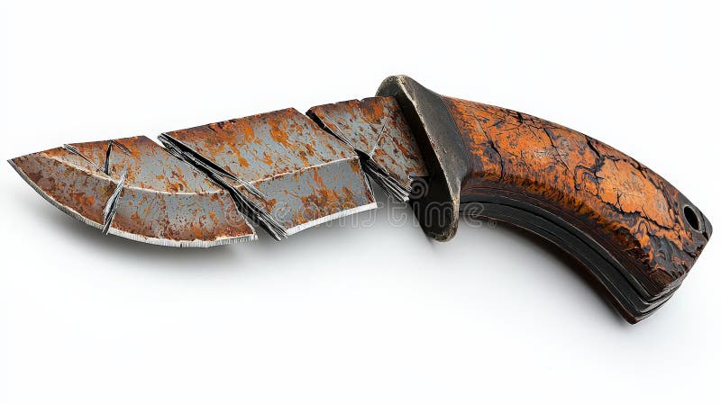 Rusty Kitchen Knife with Visible Corrosion on the Blade and Handle ...