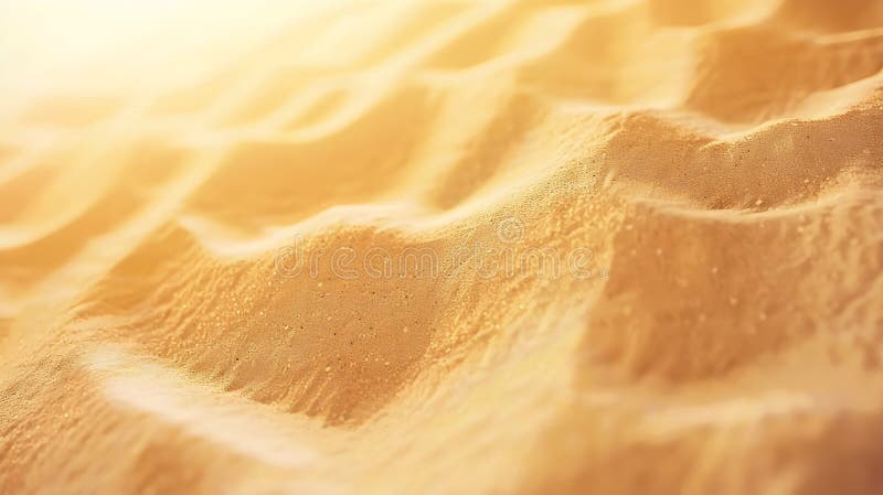 Generative Ai Sandy Beach Background Top View With Visible Sand Texture Backdrop For Mockups And
