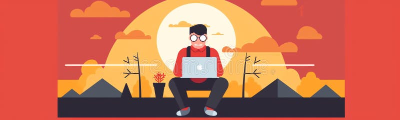 Generative AI Scientist at Work- Stock Illustration - Illustration of ...