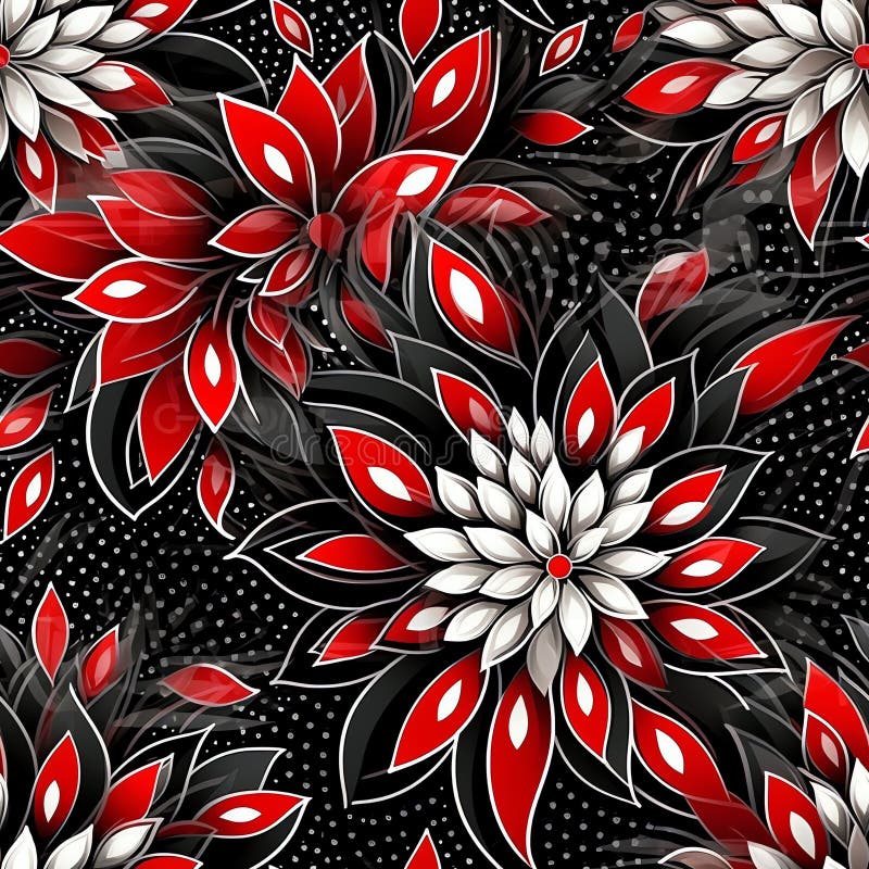 Generative AI Seamless Abstract Flower Seamless- Stock Illustration ...