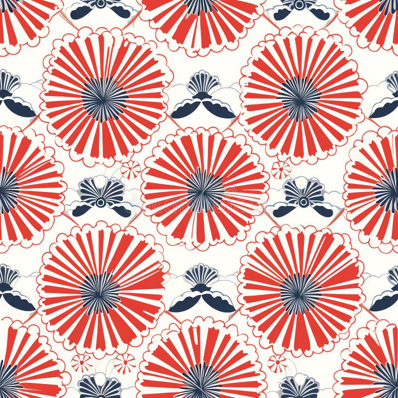 Generative AI 20 Seamless Japanese Pattern- Stock Illustration ...
