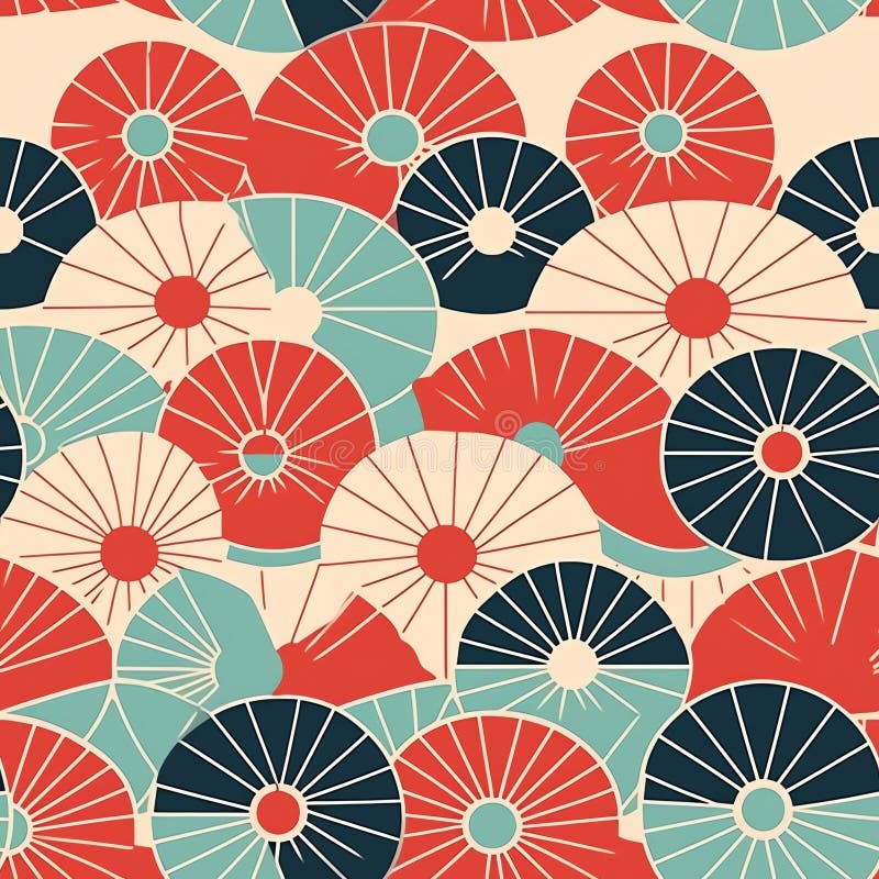 Generative AI 20 Seamless Japanese Pattern- Stock Illustration ...