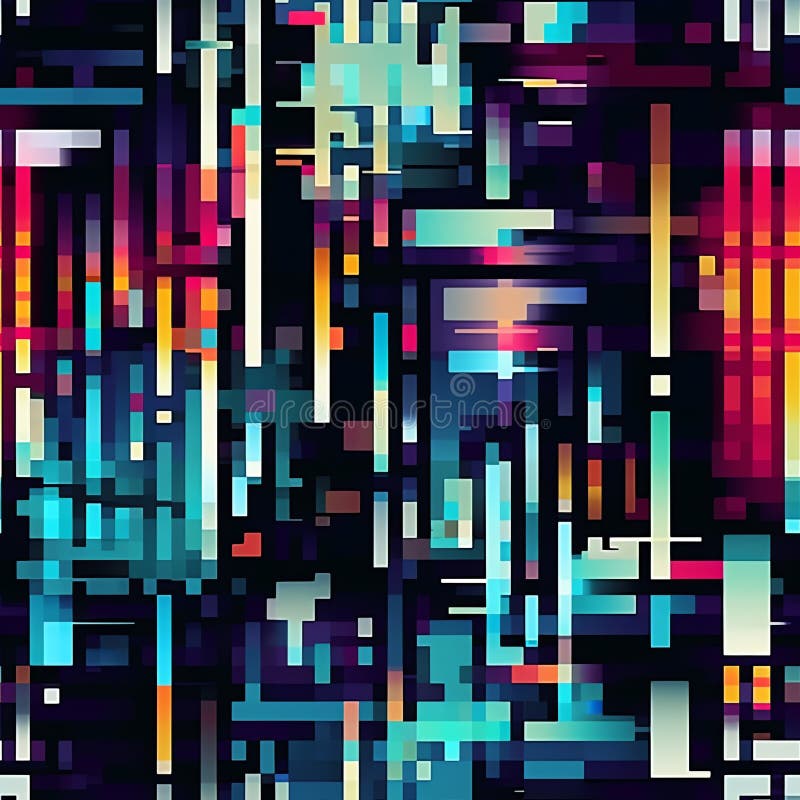 Generative AI Seamless Pattern Glitch Design- Stock Illustration ... Generative AI Seamless Pattern Glitch Design- Stock Illustration ...