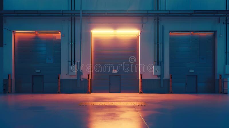 Generative AI Sectional Gates of the Distributed Center. Warehouse Gate ...