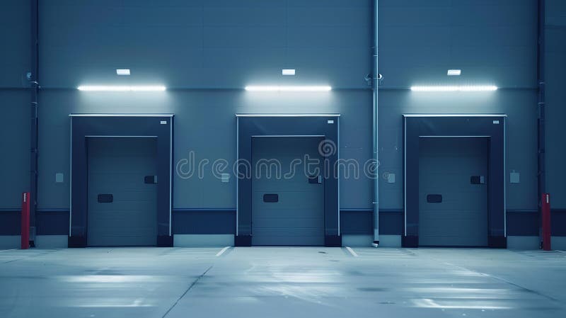 Generative AI Sectional Gates of the Distributed Center. Warehouse Gate ...