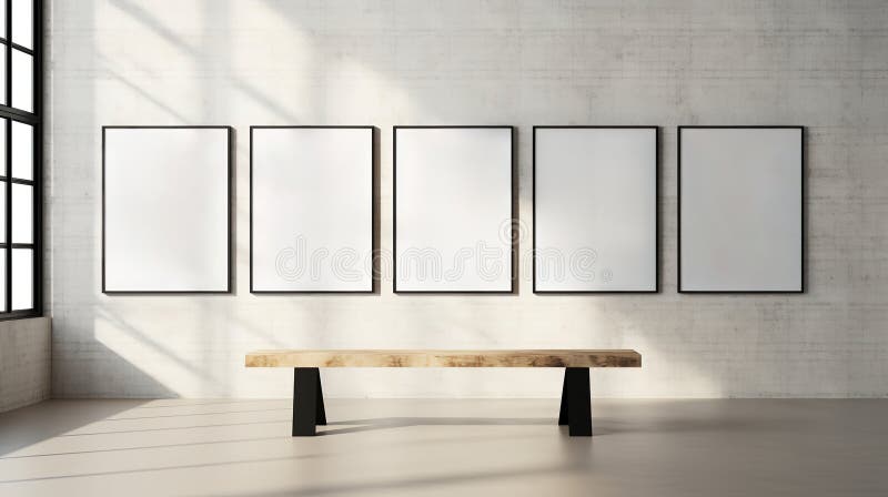 Generative AI, Set of Five Posters Mock Up, Blank Minimalistic ...