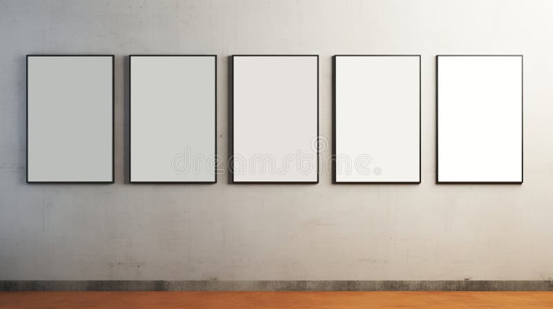Generative AI, Set of Five Posters Mock Up, Blank Minimalistic ...