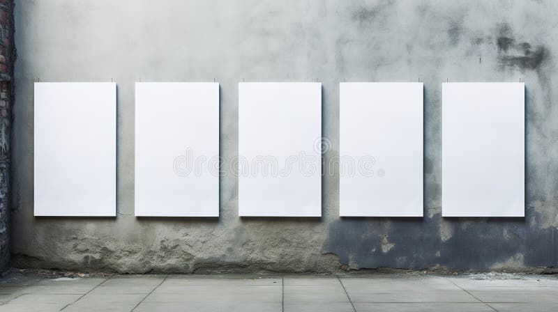 Generative AI, Set of Five Posters Mock Up, Blank Minimalistic ...