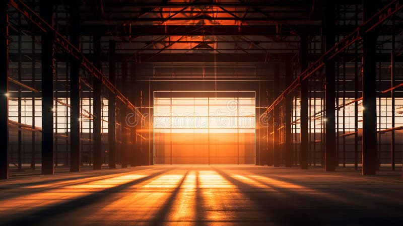 Generative AI, Shadow Dance: Abstract Forms in Industrial Light Stock ...