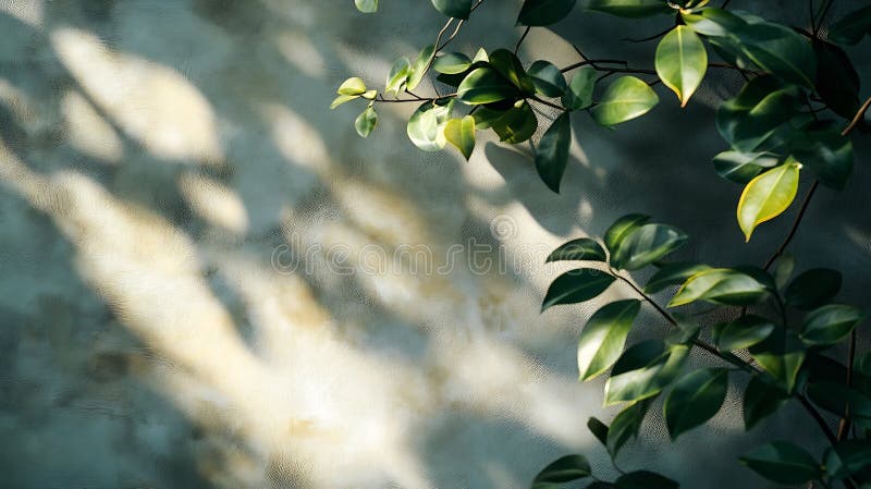 Generative AI Shadow and Sunshine with Light of Leaves Reflection on ...