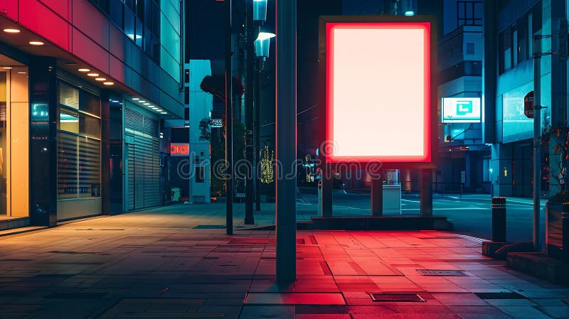 Generative AI Signboard and Street Business Concept. Stock Photo ...