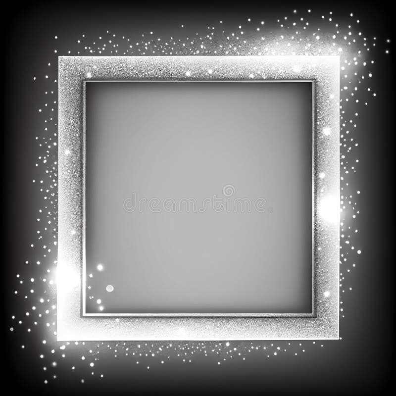 Generative AI, Silver Shimmer: Sparkling Bokeh Border for Elegant ...