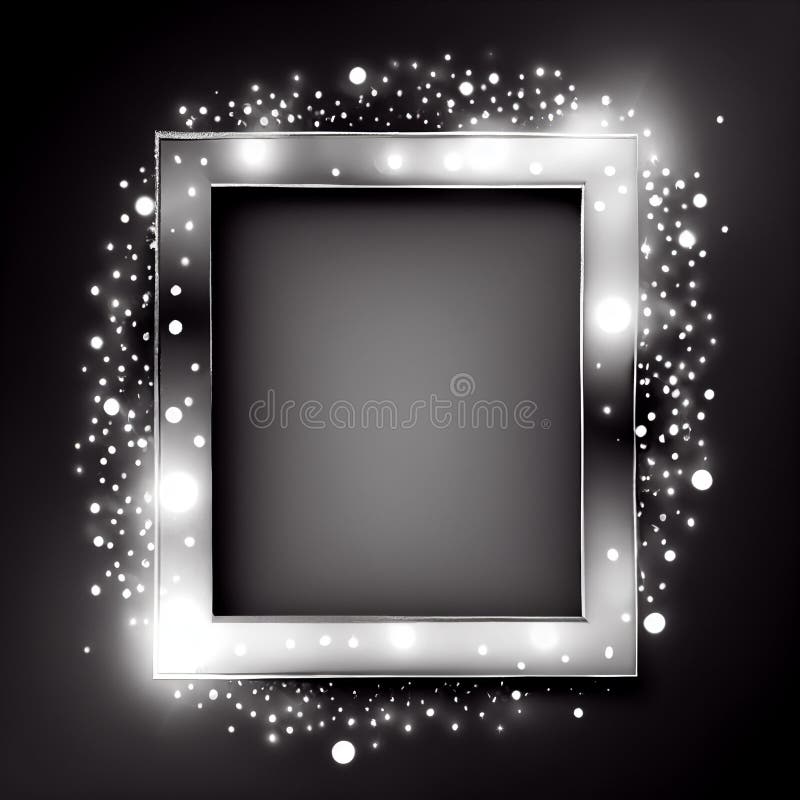 Generative AI, Silver Shimmer: Sparkling Bokeh Border for Elegant ...