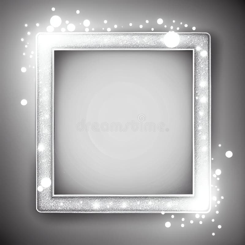 Generative AI, Silver Shimmer: Sparkling Bokeh Border for Elegant ...