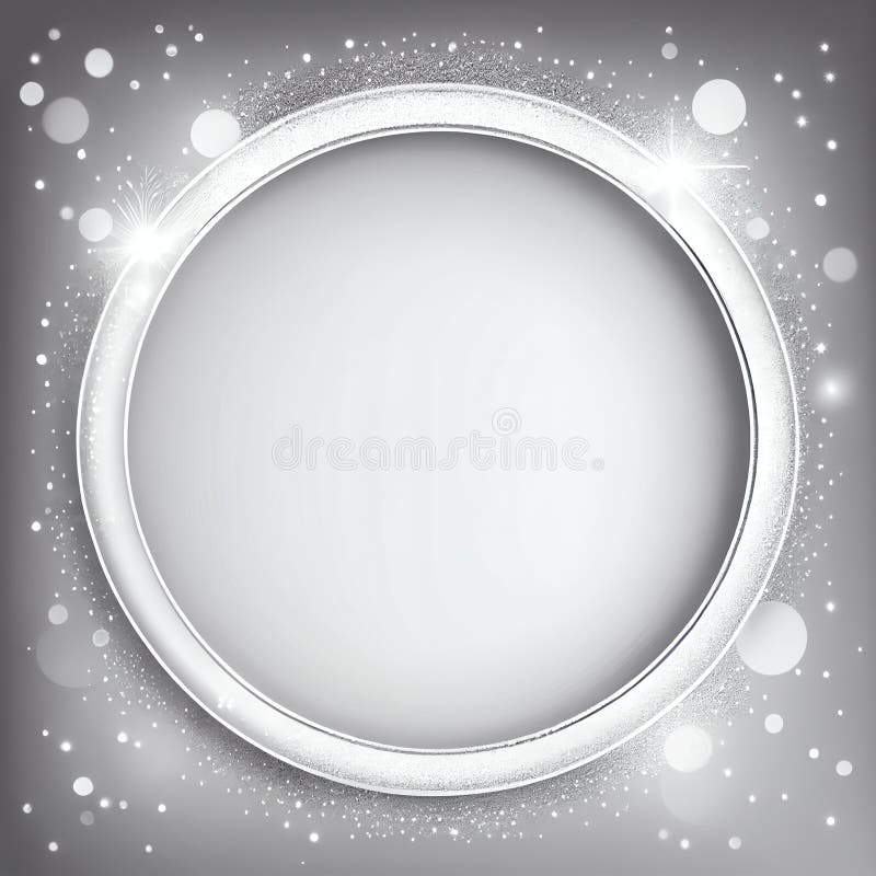 Generative AI, Silver Shimmer: Sparkling Bokeh Border for Elegant ...
