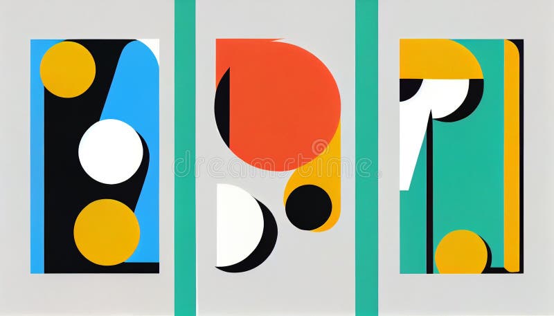 Generative AI, Simplicity in Color: a Bold and Eye-Catching Geometric ...