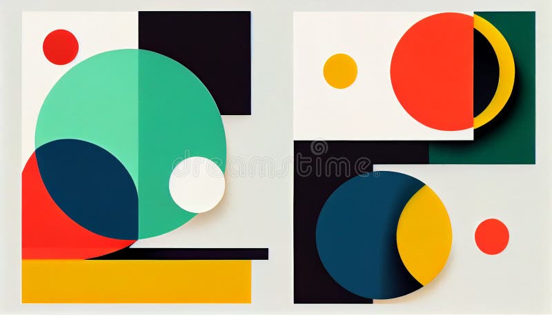 Generative AI, Simplicity in Color: a Bold and Eye-Catching Geometric ...