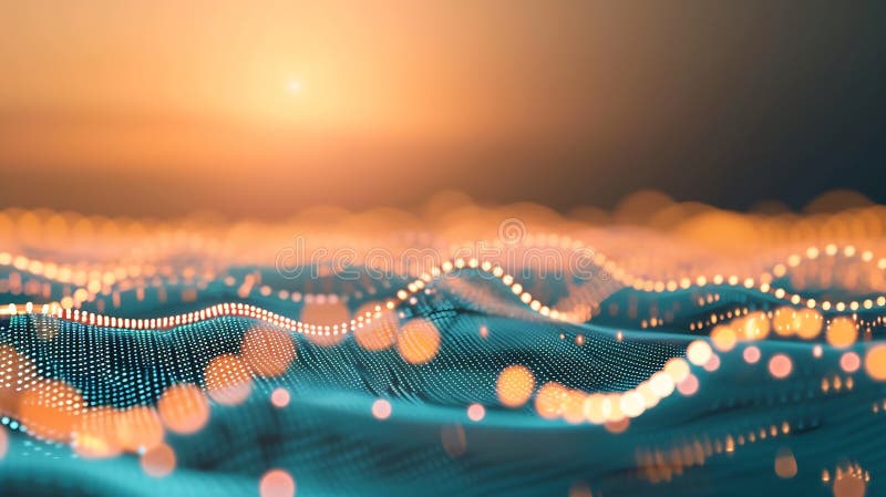 Generative AI Smart City and Abstract Dot Point Connect with Gradient ...