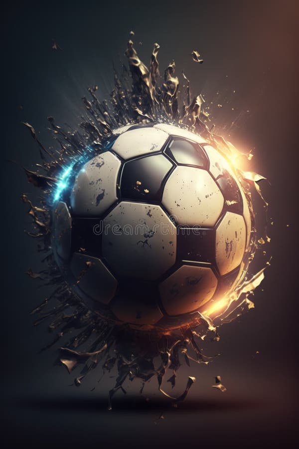 Generative AI. Soccer ball stock illustration. Illustration of concept ...