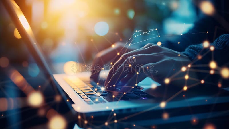 Generative AI Social Network Connection, Internet Technology, Digital ...