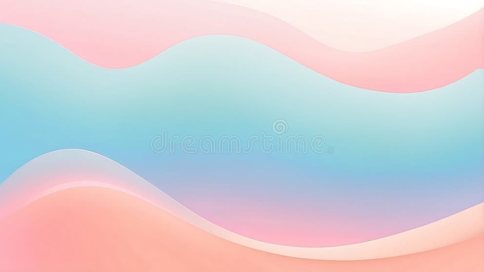 Generative AI Soft Abstract Pastel Waves Background Stock Illustration - Illustration of text ...