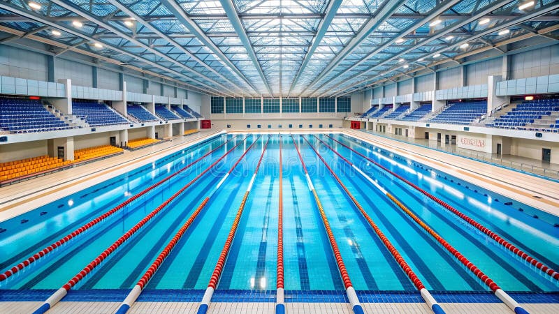 Olympic Swimming Pool stock illustration. Illustration of swimming ...