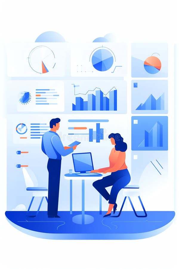 Generative AI Statistics Concept- Stock Illustration - Illustration of ...