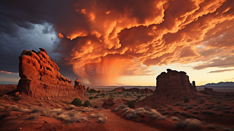 Generative AI, Storm Chaser S Voyage Stock Illustration - Illustration ...