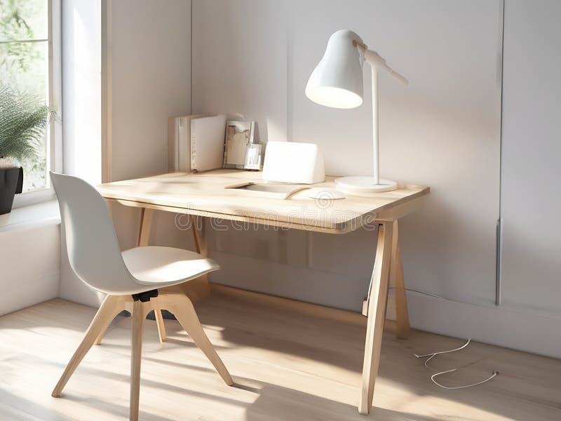 Study Table Components Complete with Lighting Stock Illustration ...