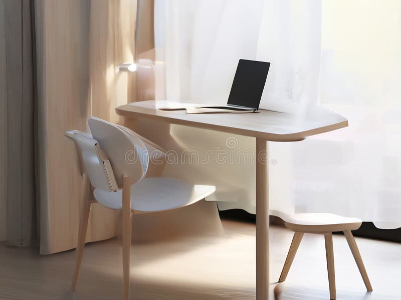 Study Table Components Complete with Lighting Stock Illustration ...