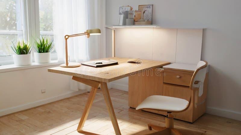 Study Table Components Complete with Lighting Stock Illustration ...