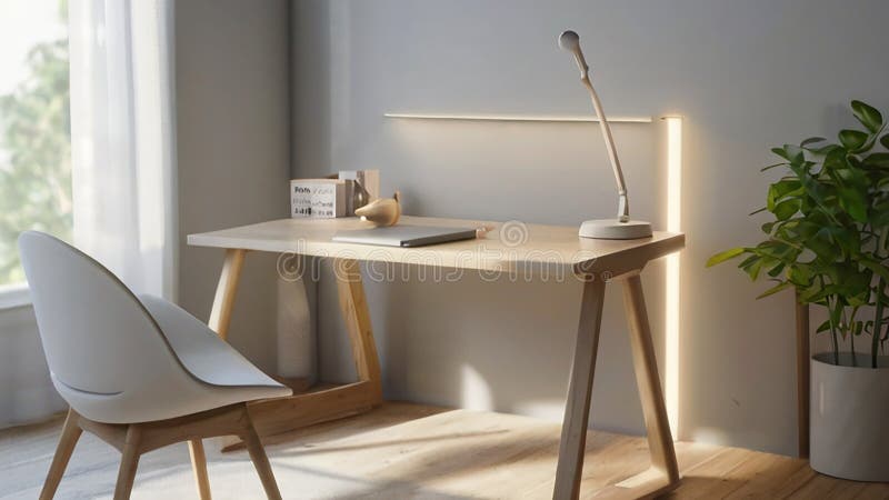 Study Table Components Complete with Lighting Stock Illustration ...