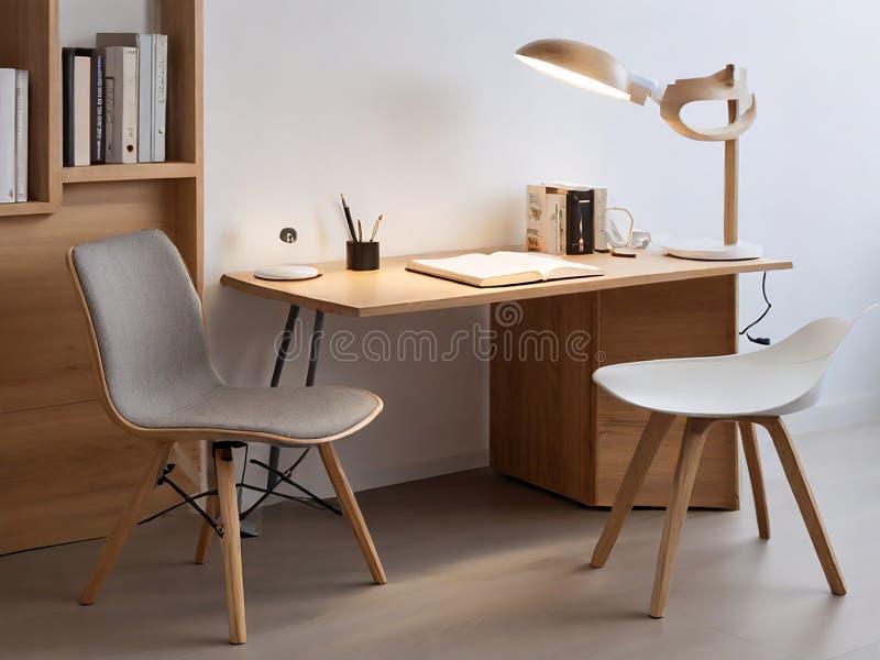 Study Table Components Complete with Lighting Stock Illustration ...